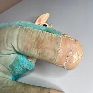 Toys | Vintage 195s Carnival Prize Plush Horse Rubber Head Teal Blue ...